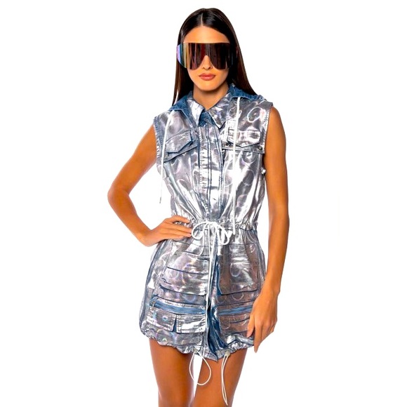 AKIRA | Dresses | Akira Foil Effect Mini Dress | Poshmark